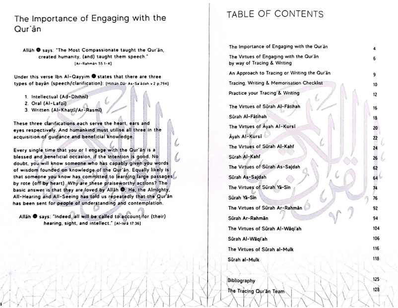 The Tracing Qur’an – Blessed Chapters with Word-by-Word Translation ...