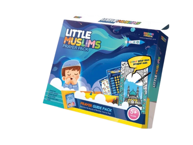 Little Muslim Prayer Pack – Blue | Kids Prayer Starter Set with Mat, T ...